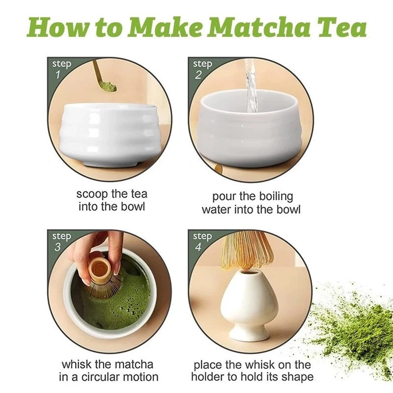 Japanese Matcha Maker Set 100 Standing Egg Whisk Matcha Making Tools ...
