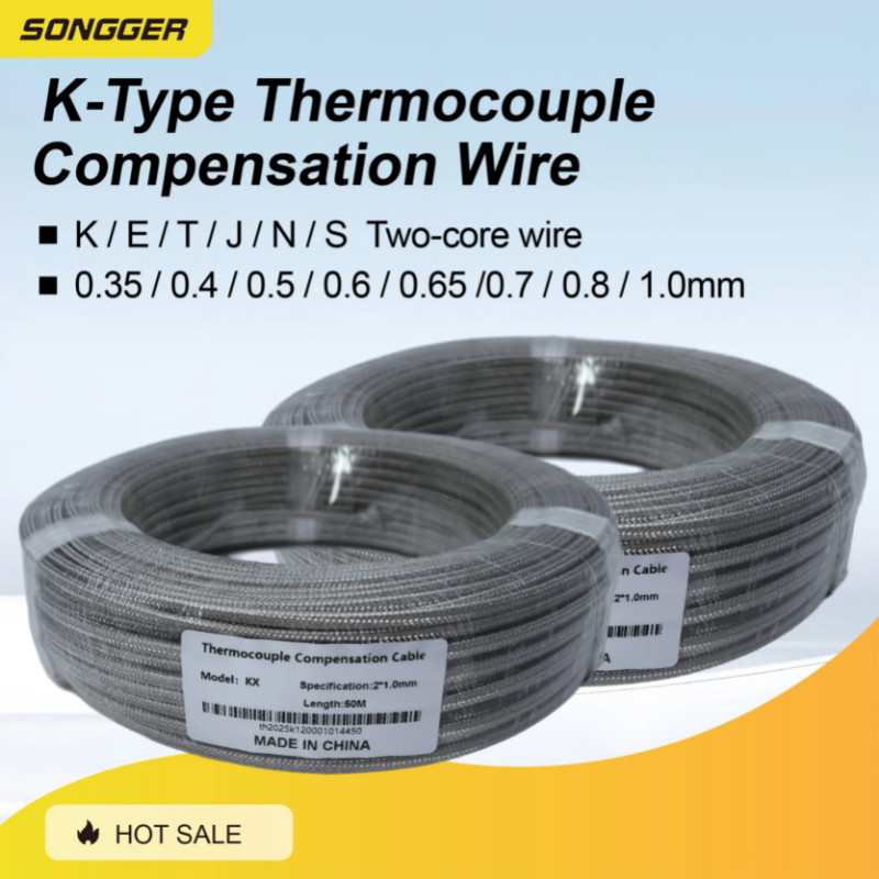 K type thermocouple wire 10M 20M 50M 100M shielded waterproof oil ...