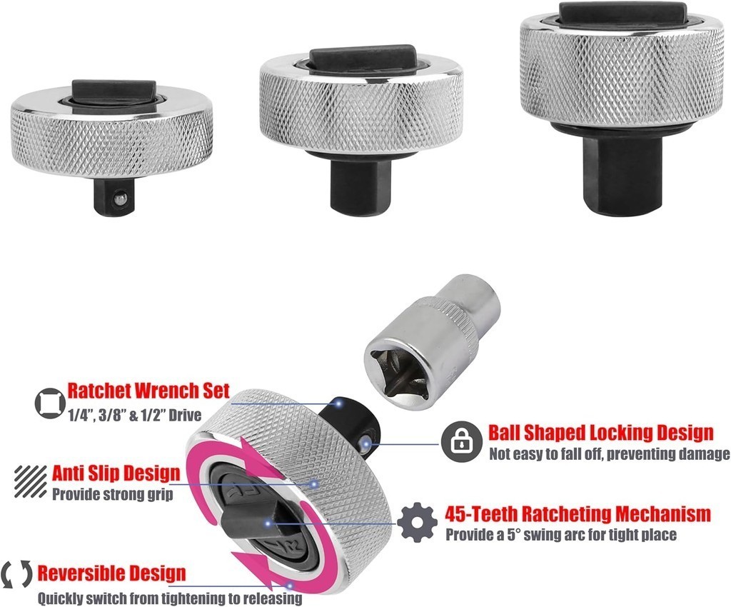 Adjustable Ratchet Socket Wrench Whole Steel Palm Ratchet Socket Finger ...