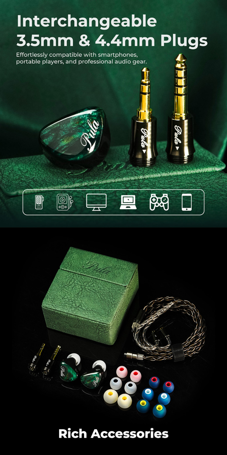 Pula Audio Unicrom, In-Ear Monitors: Single Beryllium-Plated Dynamic ...