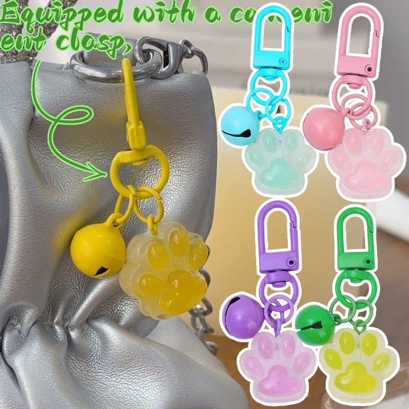 Luminous 3D Cat Claw Keychain - Bags Decoration Accessories - Cute ...