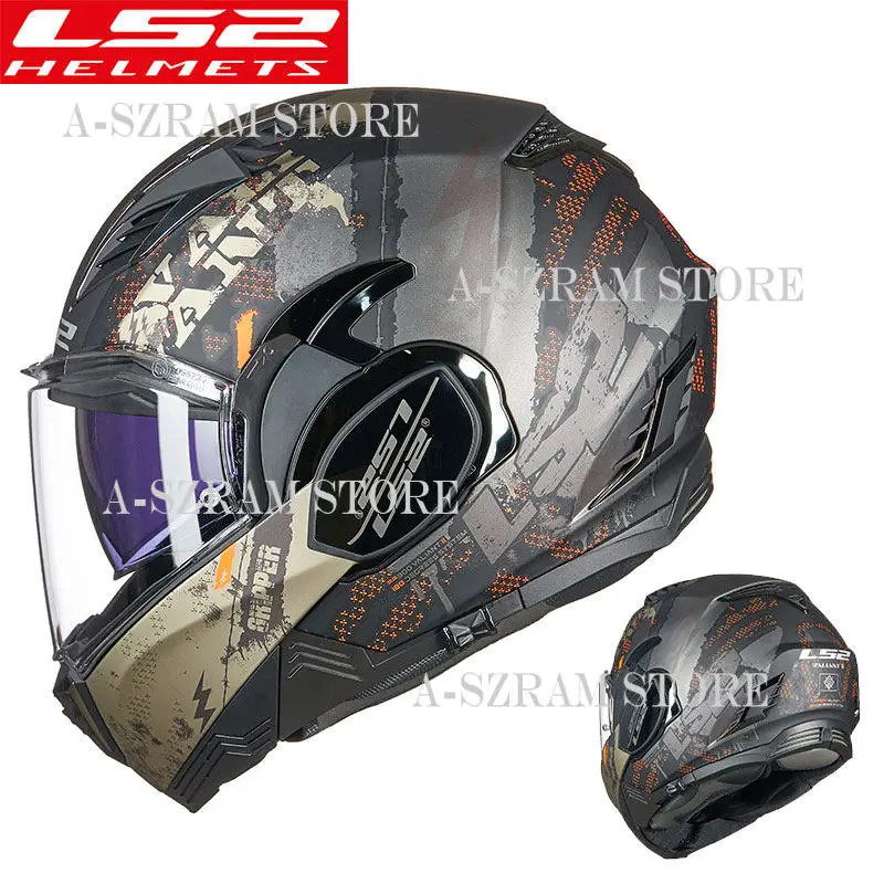 LS2 Ff900 Valiant II Motorcycle Helmet Ls2 Flip Up Helmets Dual Lens ...