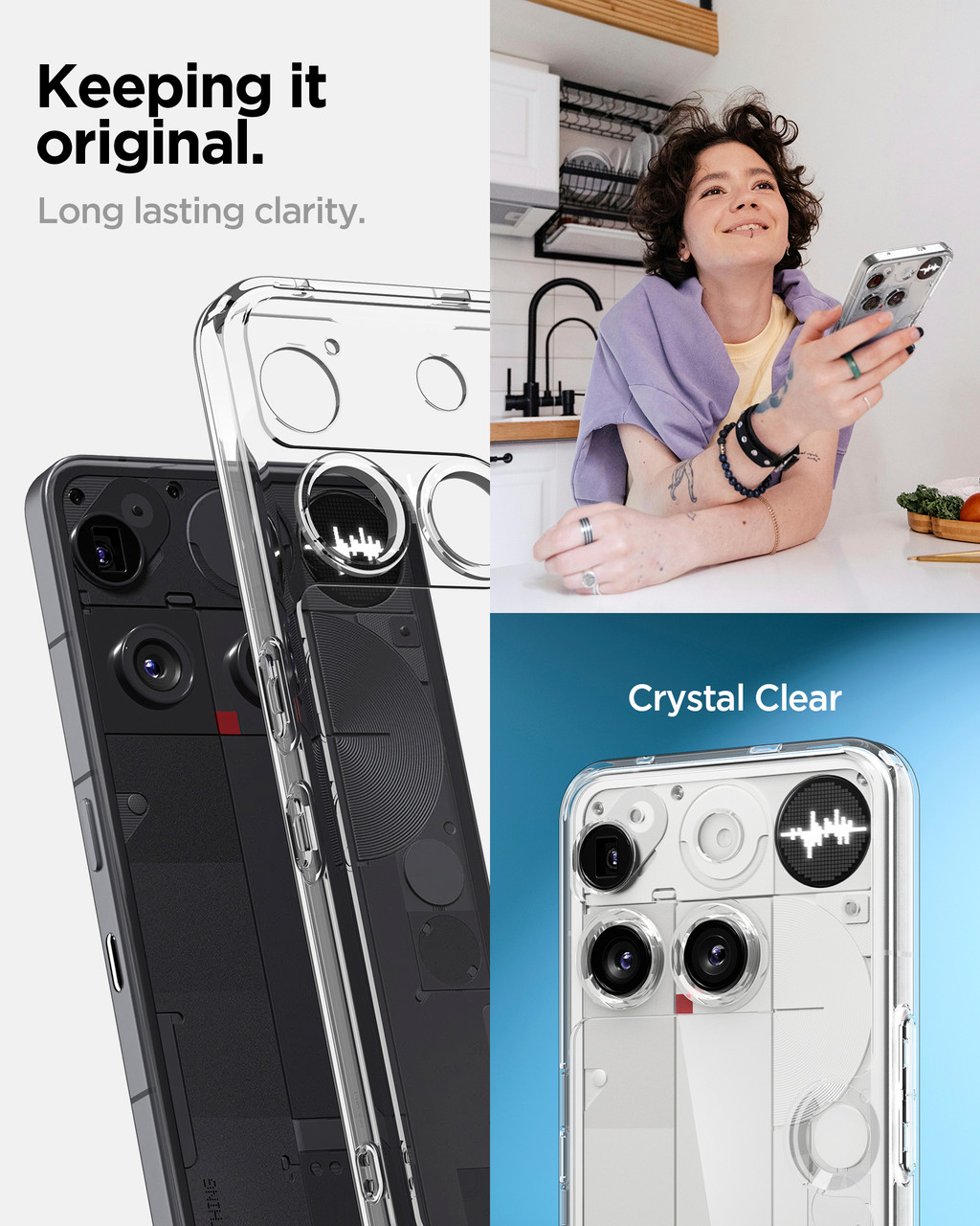 Spigen Nothing Phone 3 Case Ultra Hybrid Clear Case Mil-Grade Drop ...