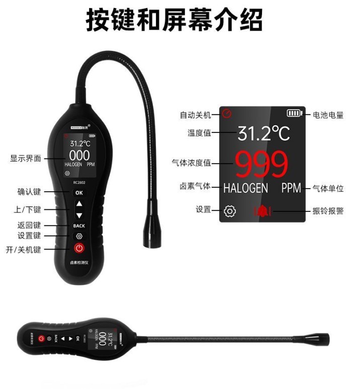 Air Conditioning Fluorine Leakage Detector Refrigerator Refrigerant ...