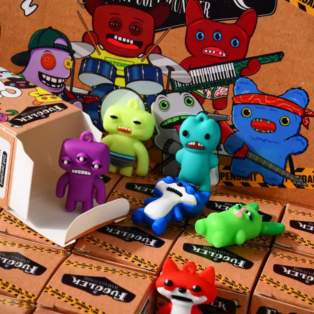 Fuggler Blind Box Keychain Mini Ugly Monster Figure Keyring Funny Doll ...