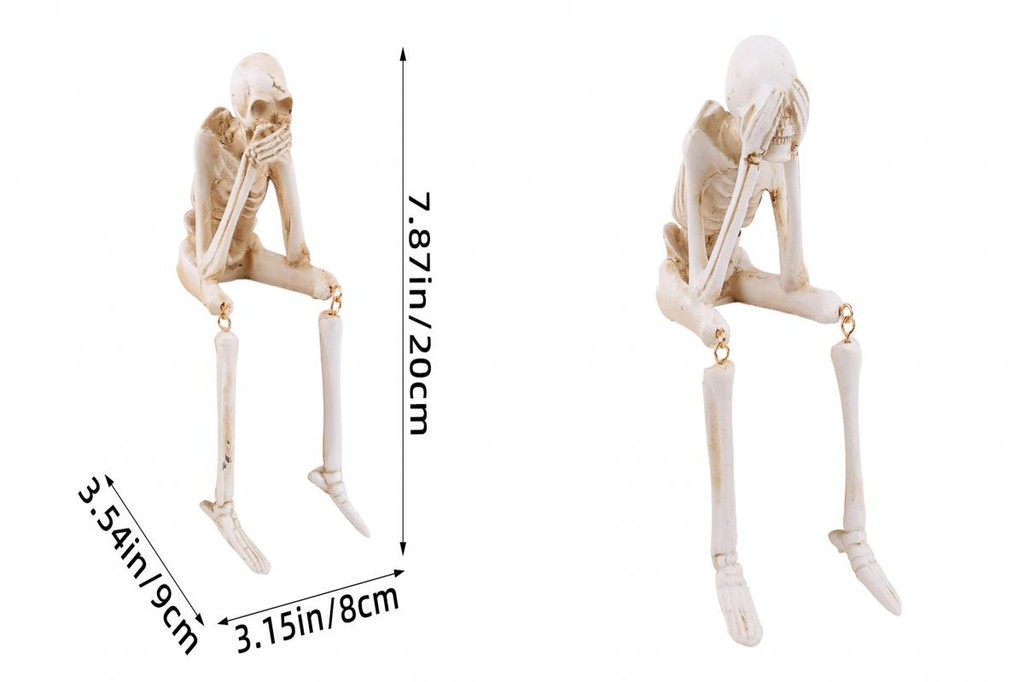 CHEER Hanging Leg Skeleton Statue Spooky Skeleton Ornament Spooky ...