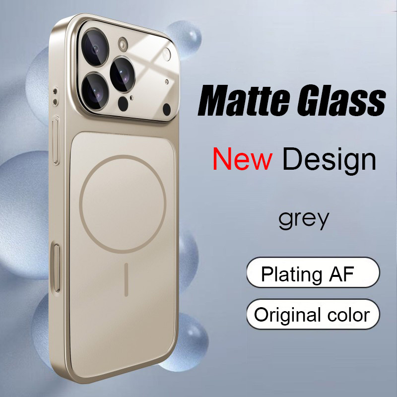 New Orange Luxury Explosive Frosted Large Window Glass Hard Case ...