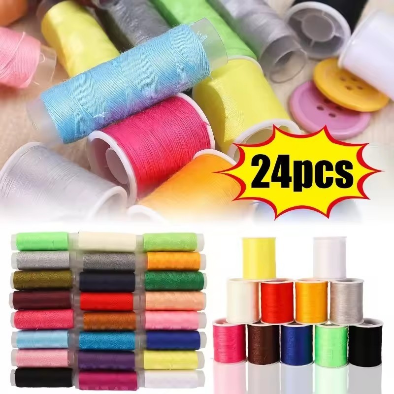 24/11Rolls Colourful Sewing Thread Set - Sewing Embroidery Accessories ...