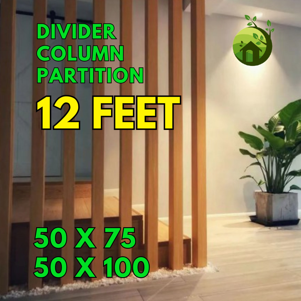 WPC Column Parition Divider Tube Divider Hollow Timber Tube Column 12ft ...