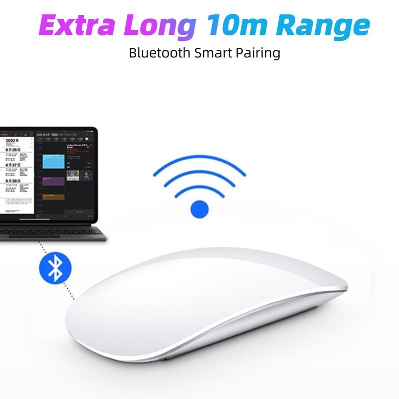 Tetikus Ultra-nipis Wireless Bluetooth 5.0 Ultra-Thin Touch Mouse ...