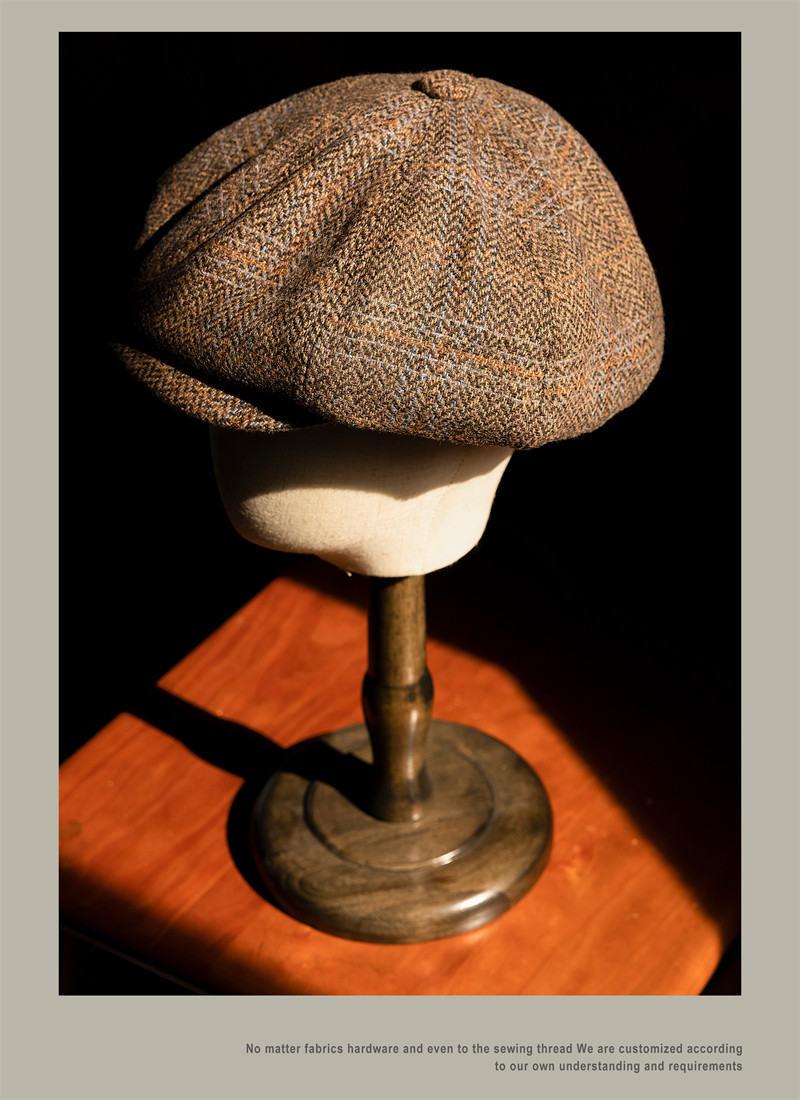 Red Tornado Heritage Woolen Tweed Newsboy Hat Vintage Style Men's Baker ...