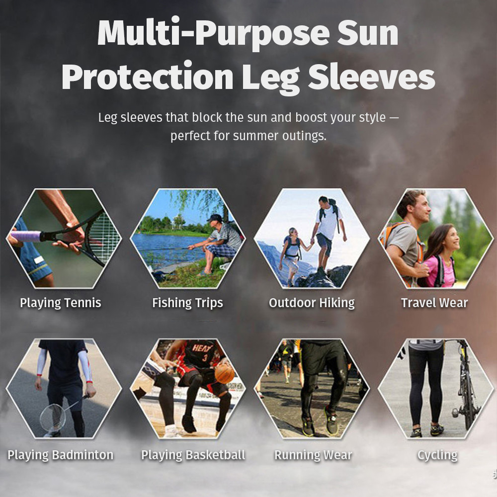 Breathable UV Protection Leg Covers Long Comfortable Knee Protector ...