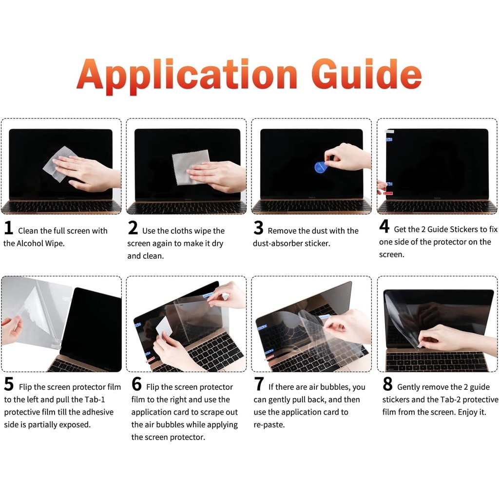 Pelindung Skrin Anti-Cahaya Biru for Macbook Air Pro 13 M1 M2 Monitor ...