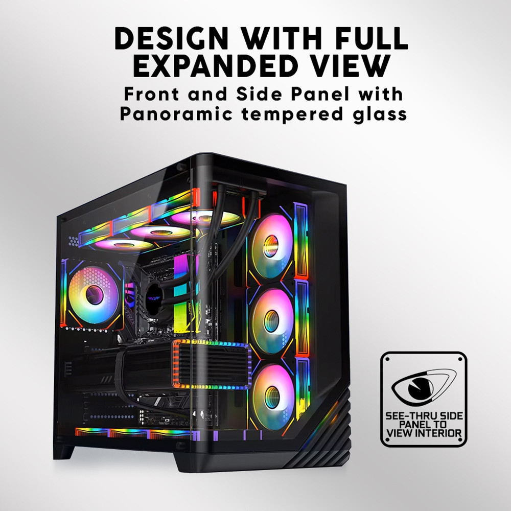 Armaggeddon AQUARON X CURVE GIGA ATX Fish Tank Design Gaming PC Case ...