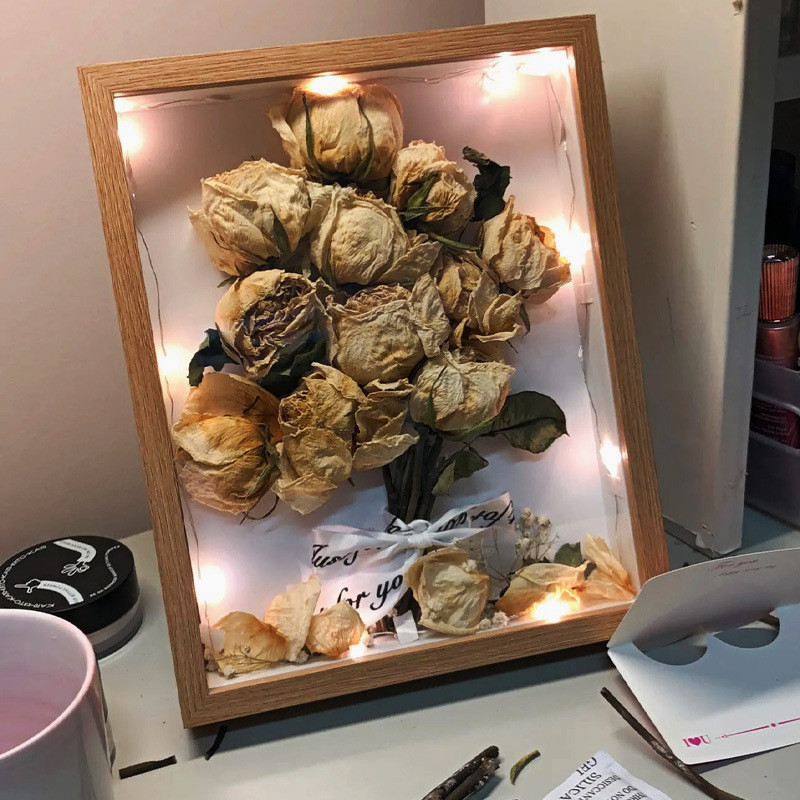 A4 Hollow Frame 3D Wooden Frame for Picture Frame DIY Dried Flowers ...