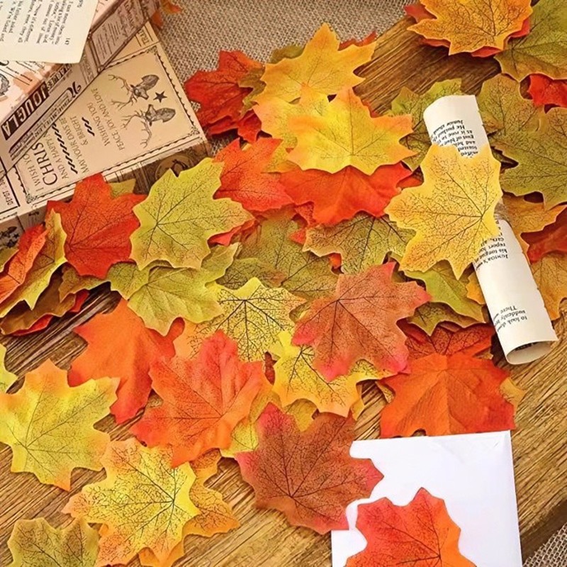 Simple Artificial Maples Realistic Maple Leaf Arrangement Props Wedding ...
