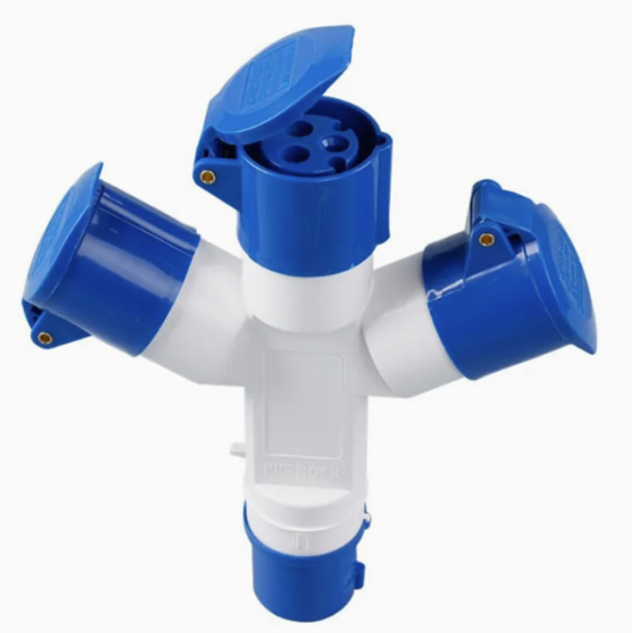 Industrial Socket Connector Type 16A 32A 3Pin 4Pin / 16A 3Pin 3Way ...