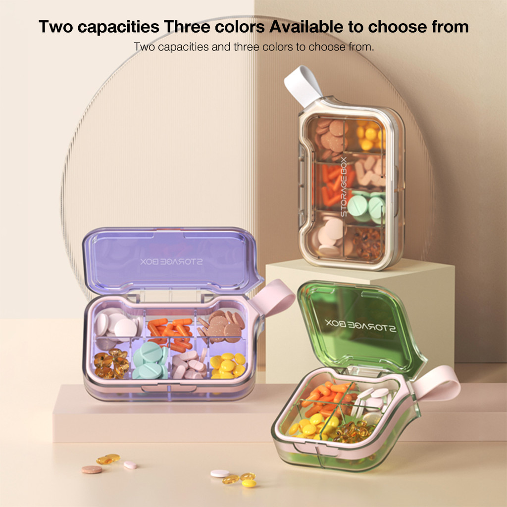 Compartment Mini Pill Box Sealed capsule Storage Travel Medicines Case ...