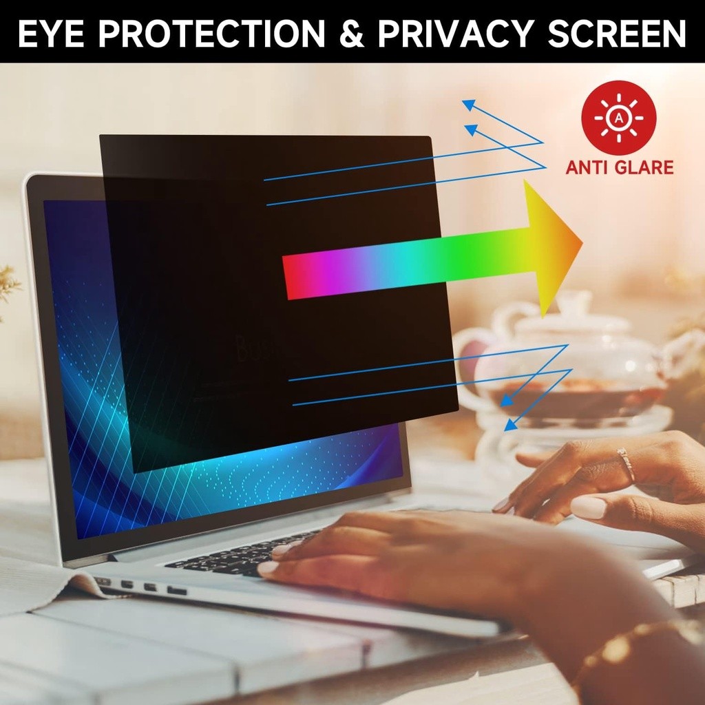 Pelindung Skrin Privasi Laptop Privacy Screen 13 14 15.6" Anti-Glare ...