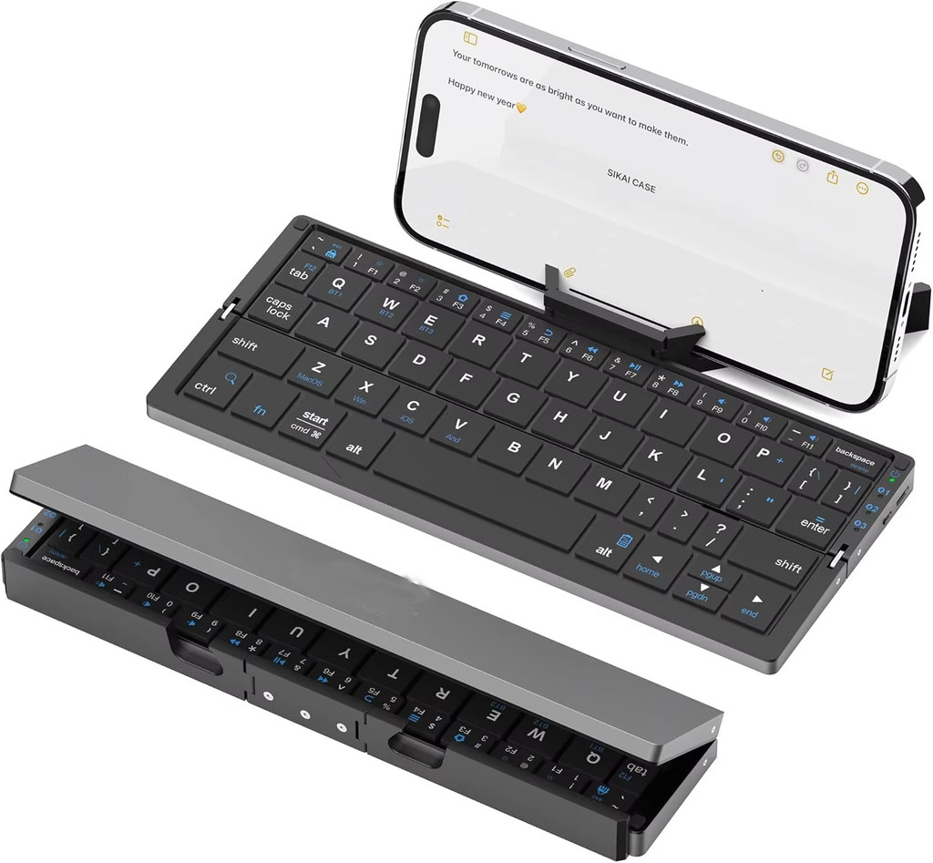 Jomaa Folding Wireless Keyboard Bluetooth Rechargeable Keyboard for ...