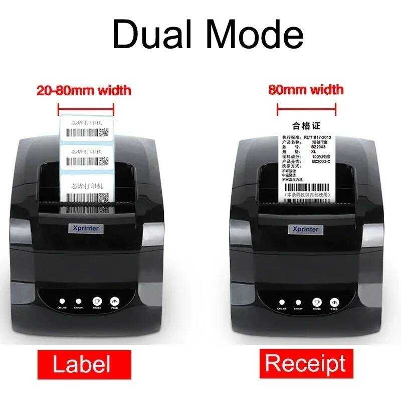 Xprinter 365B Label Thermal Barcode Receipt Sticker Printer 20-80mm ...