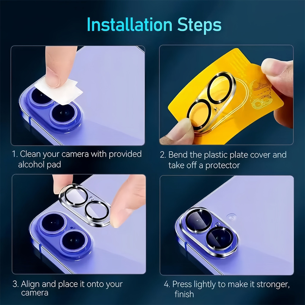 New For 17 HD Clear Lens Camera Protector Tempered Glass For iPhone 17 ...