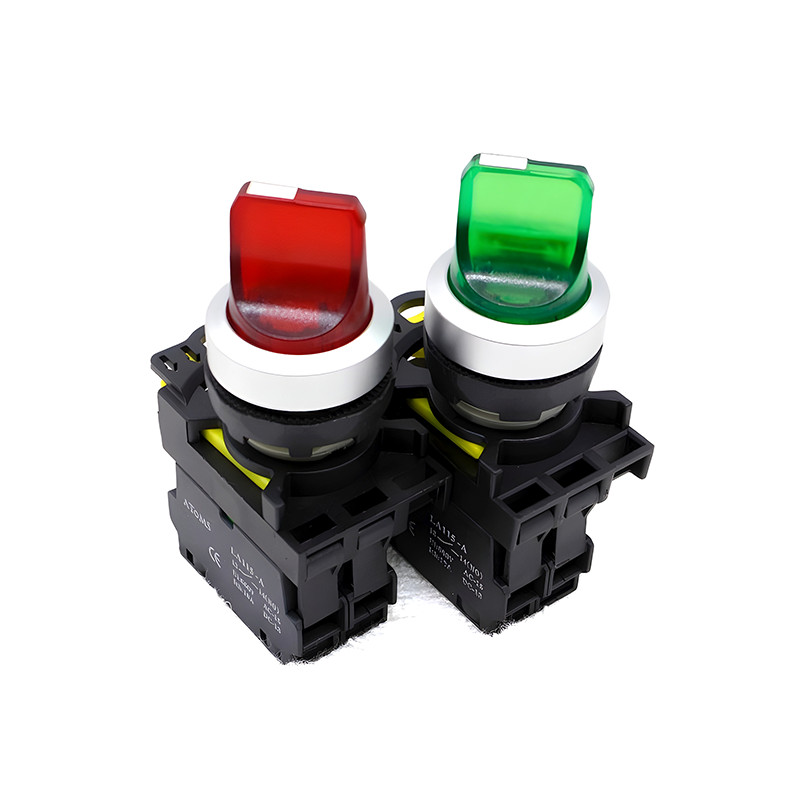 ATOMS LA115 Illuminated Selector Switch 2 Way / 3 Way 220V LED Selector ...