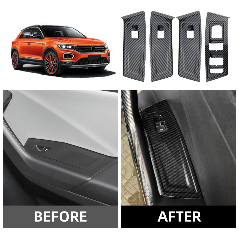Car Window Lifter Panel Sticker for Volkswagen T-Roc Troc 2018-2024 LHD ...