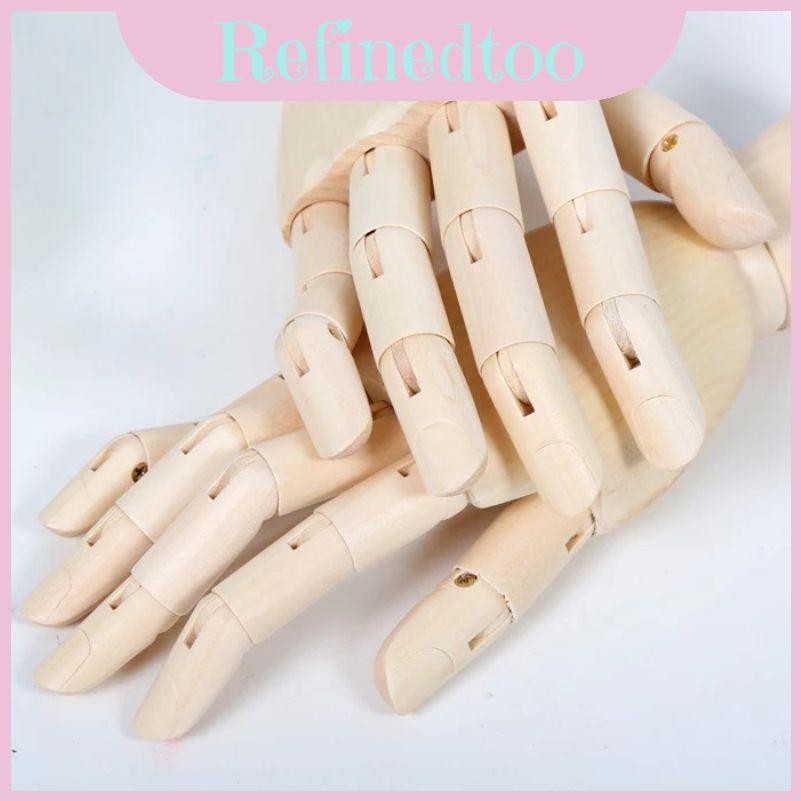 Right Elegant Wooden Left Hand Model For Sketching Drawing With Jointed ...