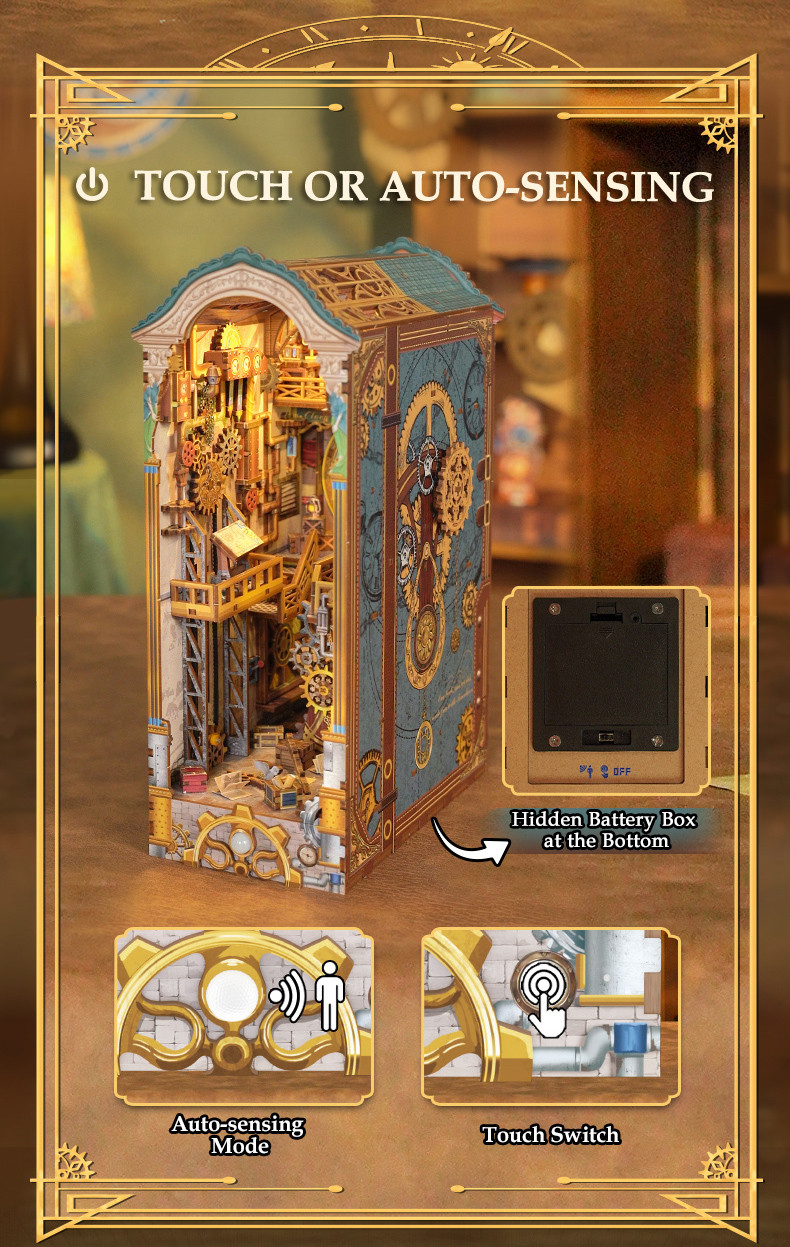 Tonecheer DIY Book Nook Clock Tower Puzzles (TQ136) DIY Miniature ...