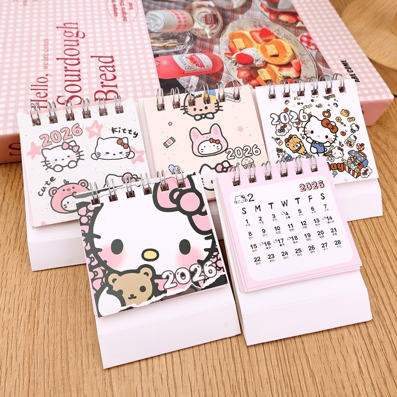 [ Happy New Year ]2026 KT Cat Desk Calendar - Student Notebook ...