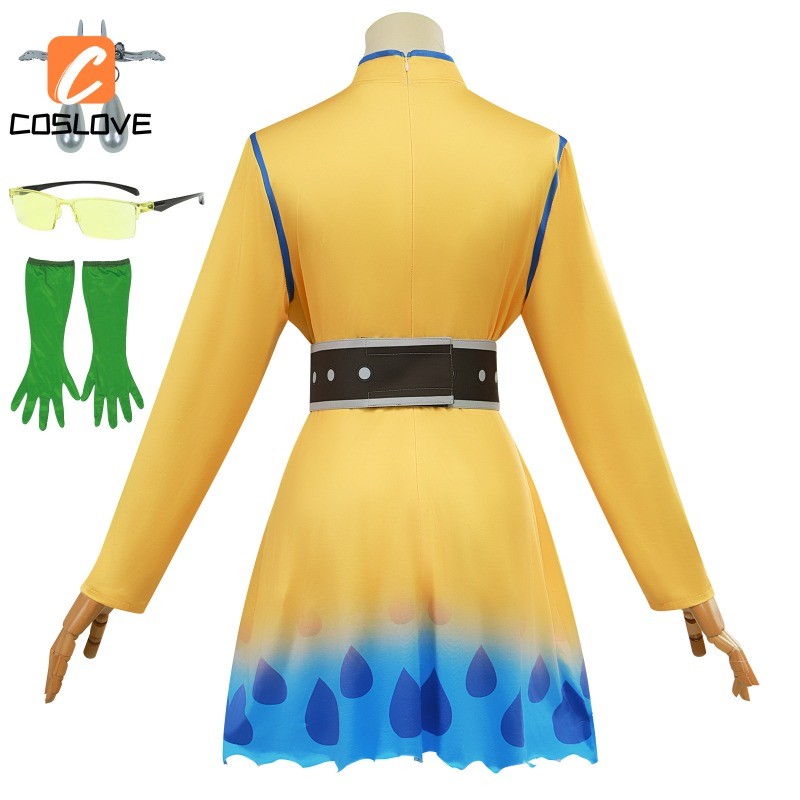 Anime Lady Doppler Megamind Cosplay Jumpsuit - Yellow Dress for Women ...