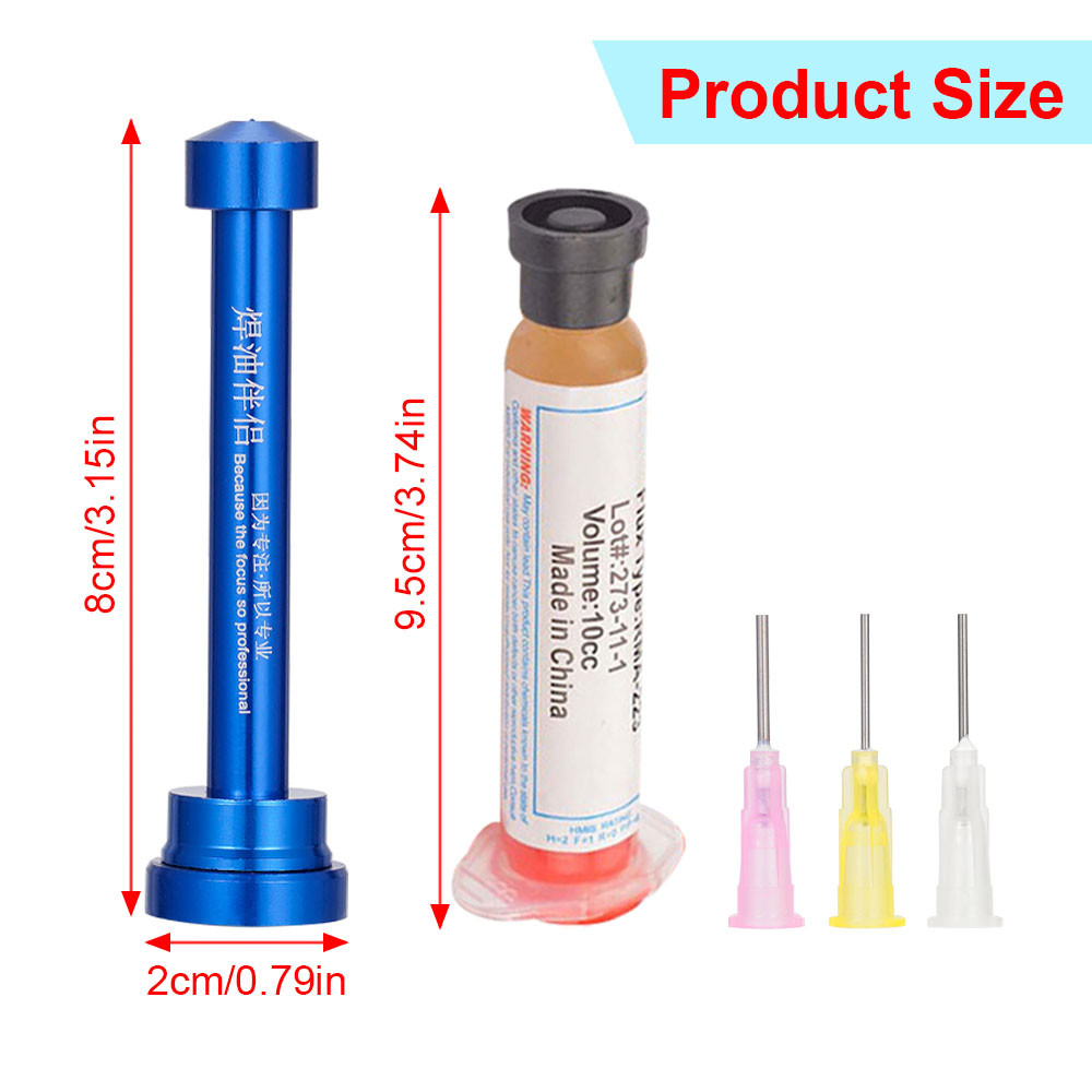 Aluminum Alloy Push Rod Syringe Type Soldering Oil Flux, Green Oil ...