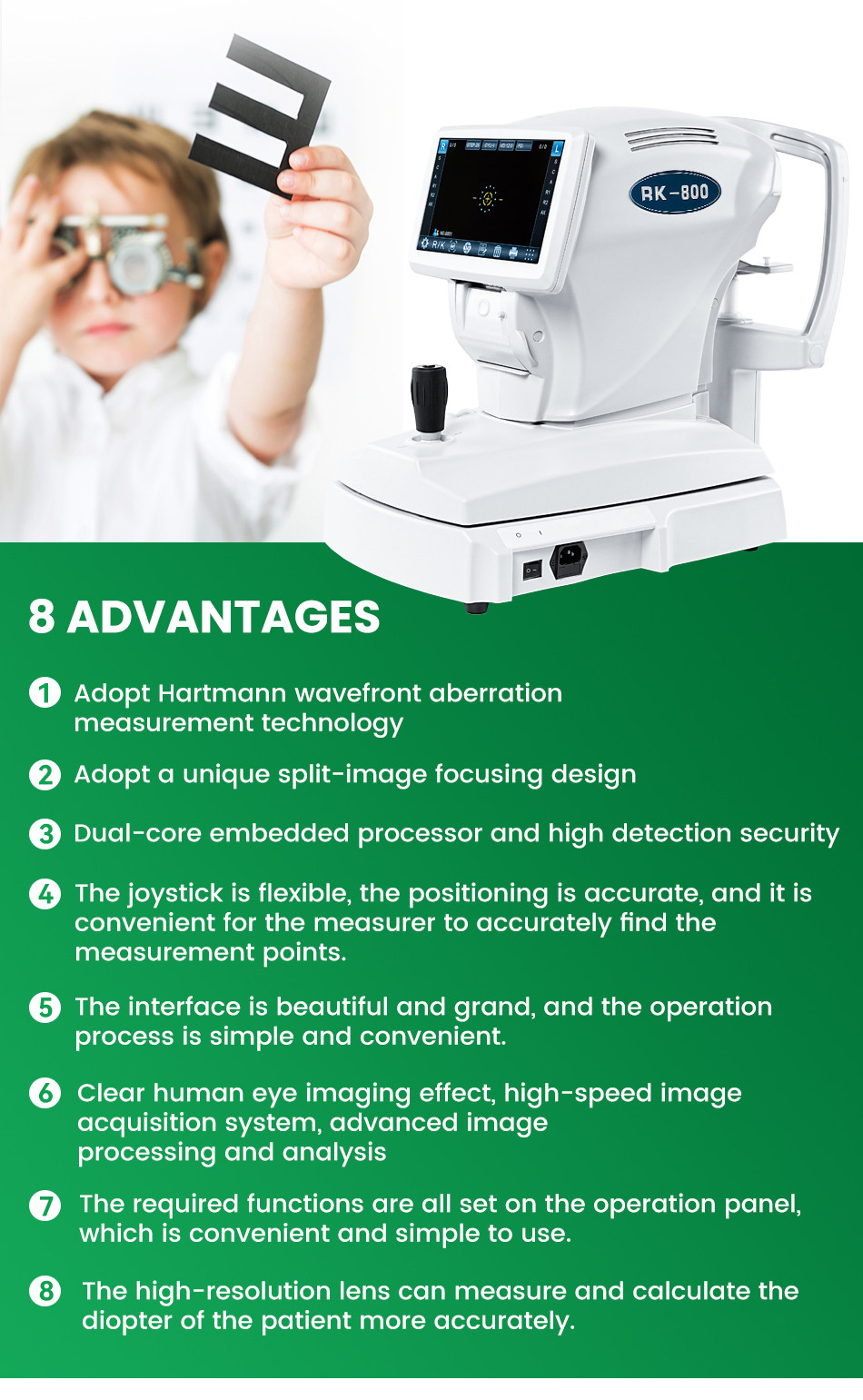 Auto Refractor Automatically Measure The Corneal Curvature Power Auto ...