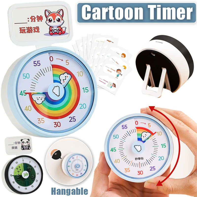 Cartoon Visual Timer Silent Digital Clock Self-discipline Artifact ...