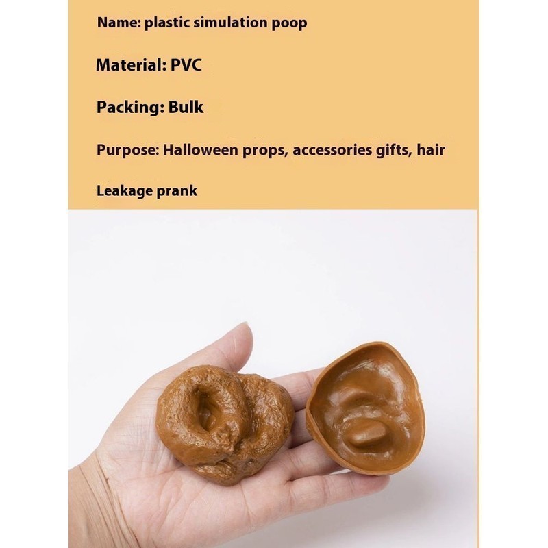 Comedic Realistic Fake Poop Toy Prank Gag Prop Stress Relief Emotional ...