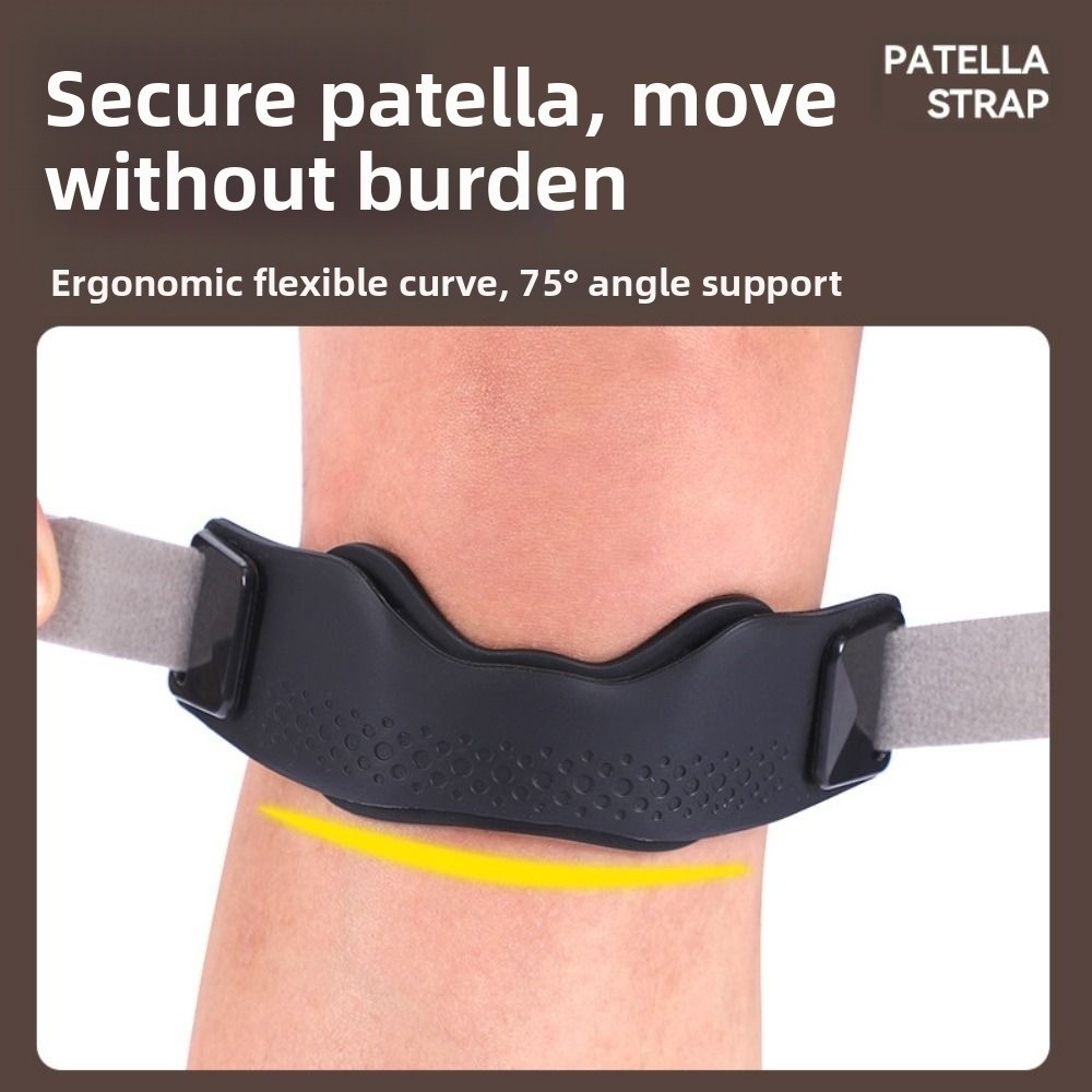 1pair Silicone Patella Tendon Knee Straps Knee Support Fixed Protection ...