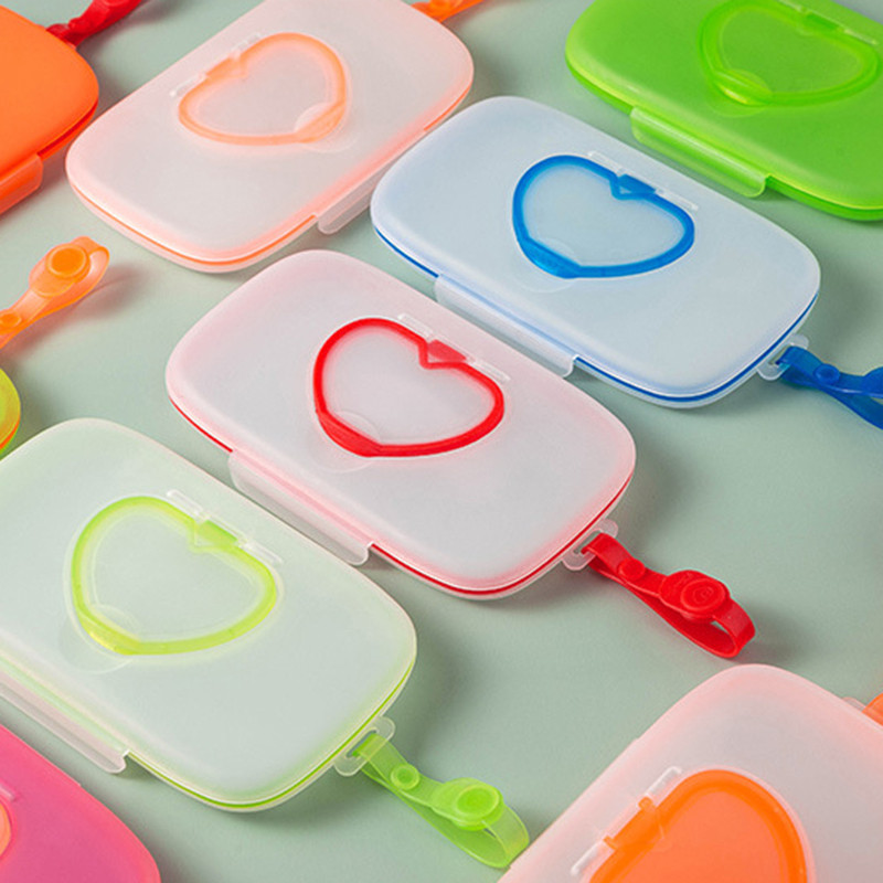 1PC PP Material Portable Heart-Shaped Wet Wipe And Mask Storage Box ...