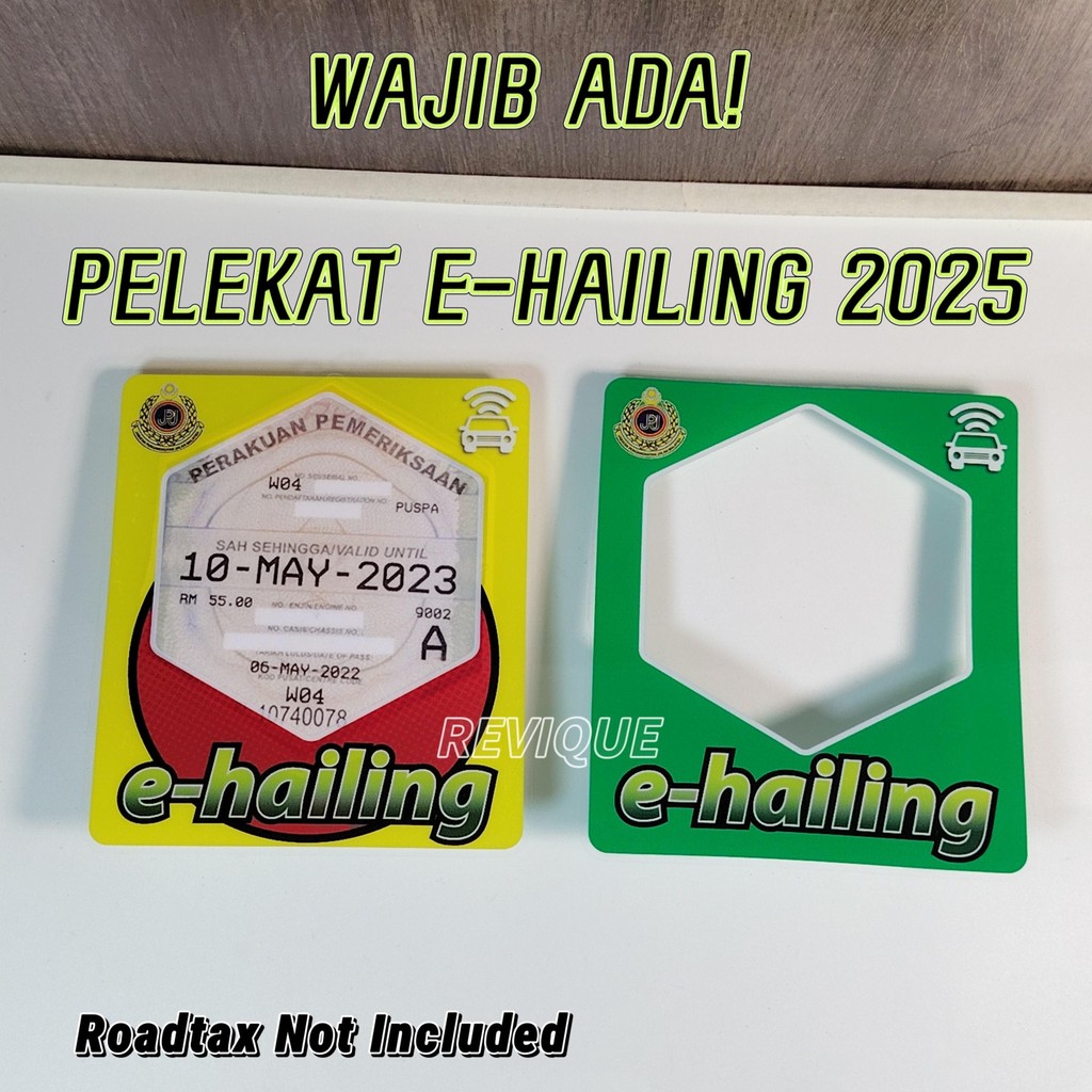 E-Hailing Car Roadtax Sticker 2025 / Pelekat Pemandu E-Hailing ...
