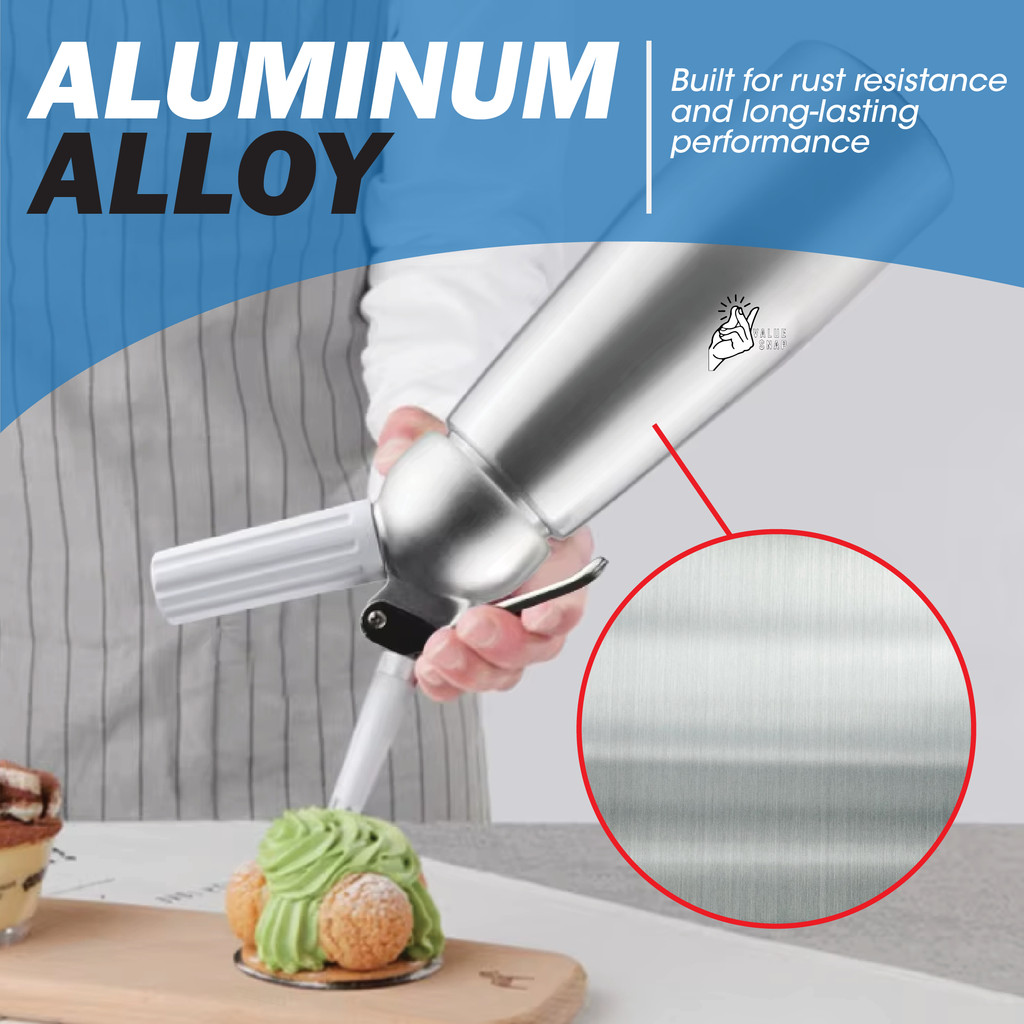 Whipped Cream Dispenser Kitchen Whipper Cream Foaming Gun With 3 ...