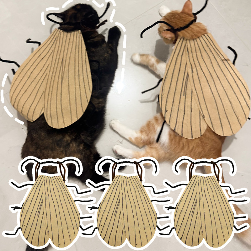 3 Sets Funny Cat Roaches Clothes Kit - Kitten Halloween Cosplay Outfit ...