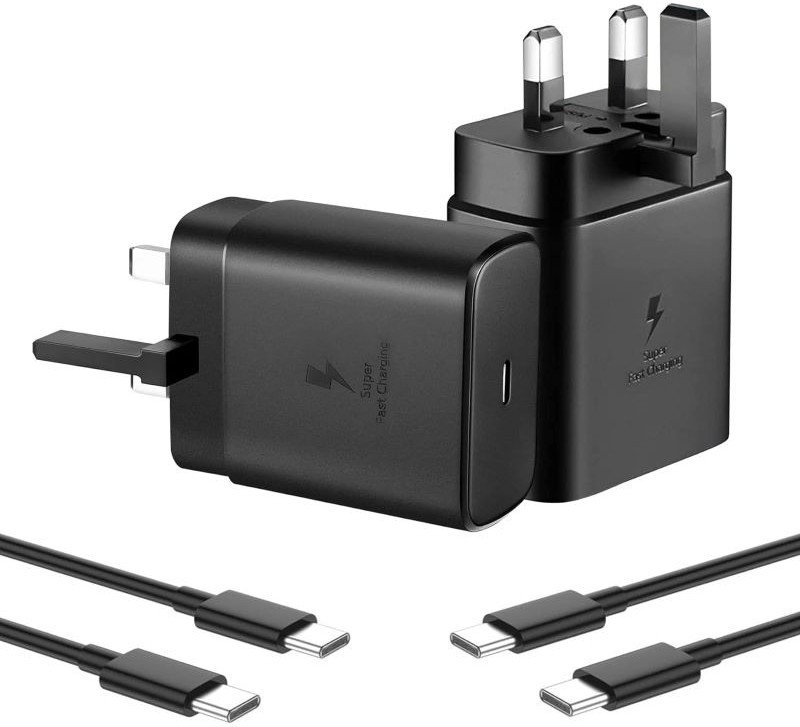 For Samsung 45W Super Fast Charging UK Plug Charger 5A USB C Type-C ...