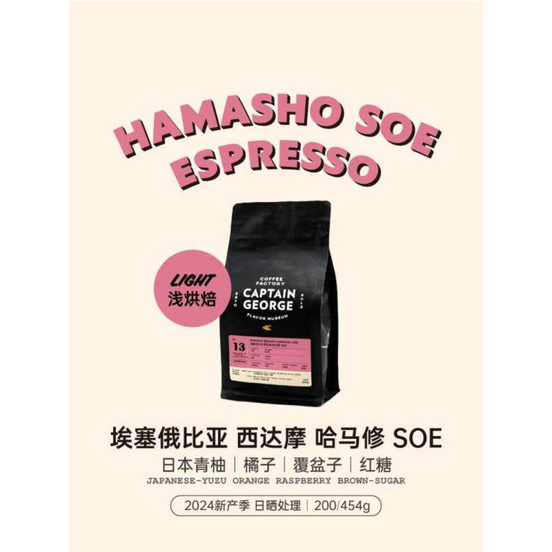 Captain George Ethiopia SOE Sidamo Italian Coffee Beans Sun-dried ...