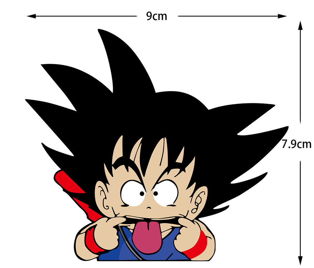 JDM Anime Dragon Ball Goku Cartoon Logo Reflect Vinyl Sticker Car Body ...