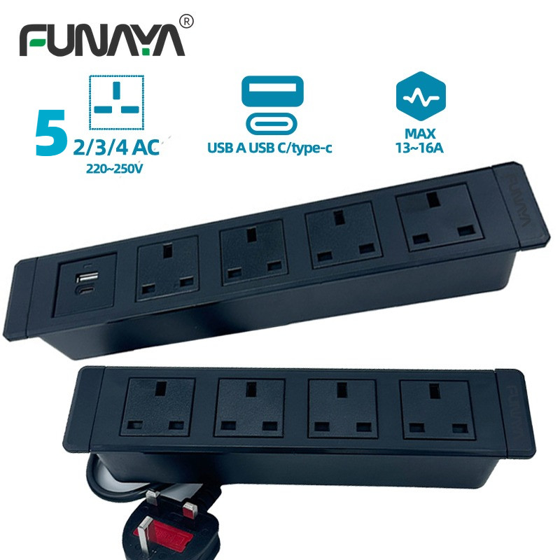 FUNAYA Built-in Desktop Embedded Socket UK SG MY MK Plug 2 3 4 5 ...