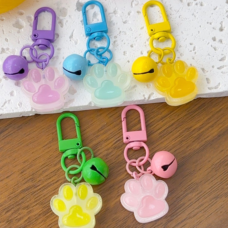 Luminous 3D Cat Claw Keychain - Bags Decoration Accessories - Cute ...