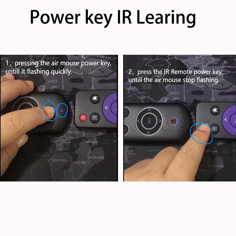 2.4G BT5.2 Dual Mode Remote Control IR Learning M5 Wireless Voice Air ...