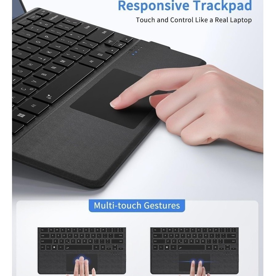 Papan Kekunci Trackpad Keyboard for Microsoft Surface Pro 11 10 3 4 5 6 ...