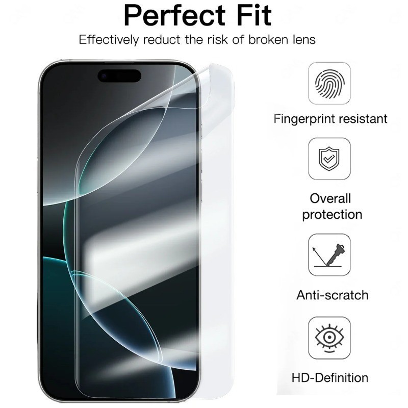 3iN1 HD Clear Hydrogel Film For Apple iPhone Air 17 Pro Max Phone Front ...