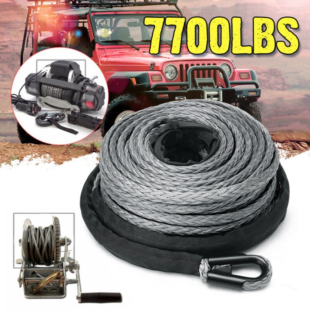 for ATV UTV High Strength Synthetic Winch Line Cable Rope Tow Cord with ...